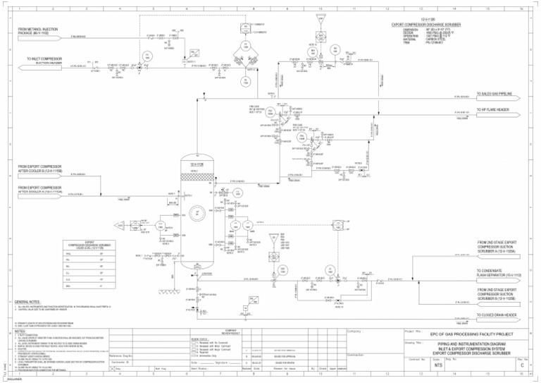 P - ID - Export Compressor Discharge Scrubber (Sample) | PDF