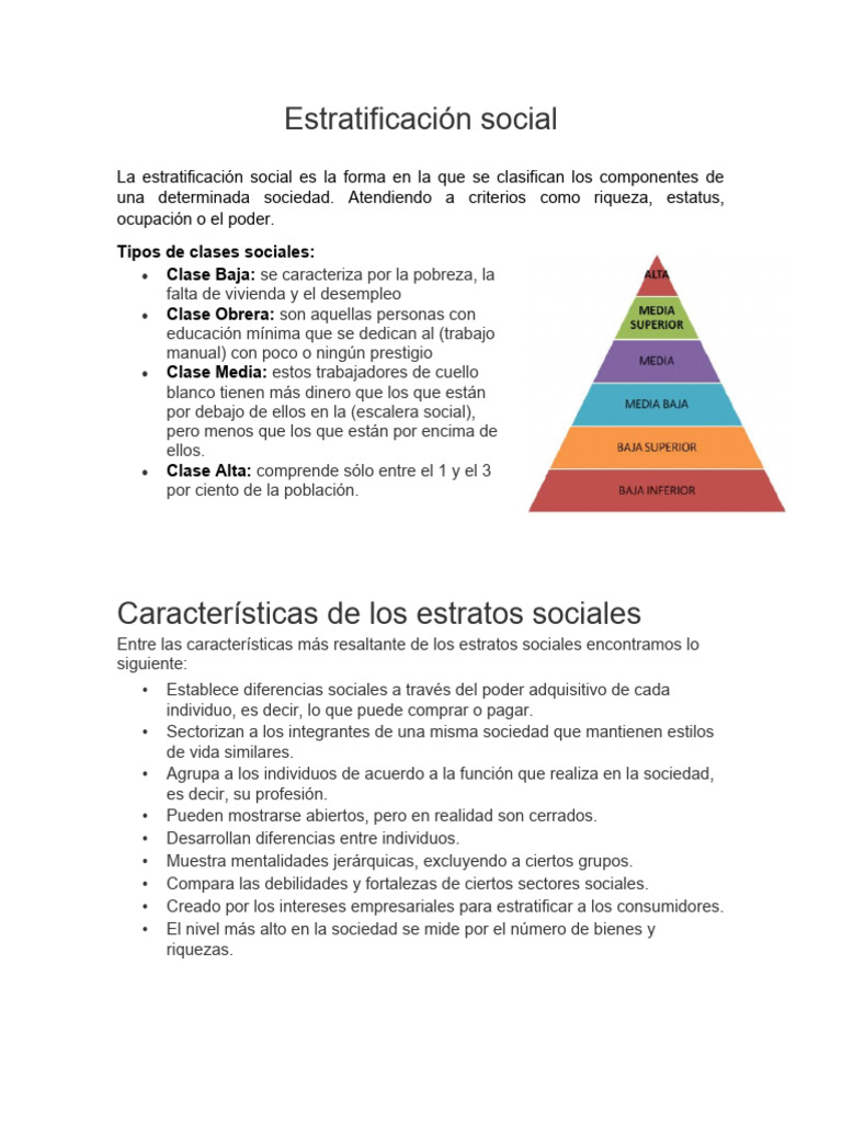 Estratificación Social | PDF | Política