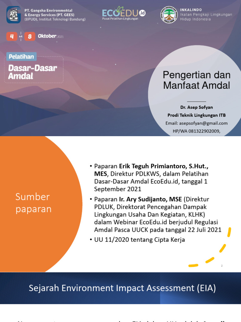 02 Pengertian Dan Manfaat Amdal | PDF