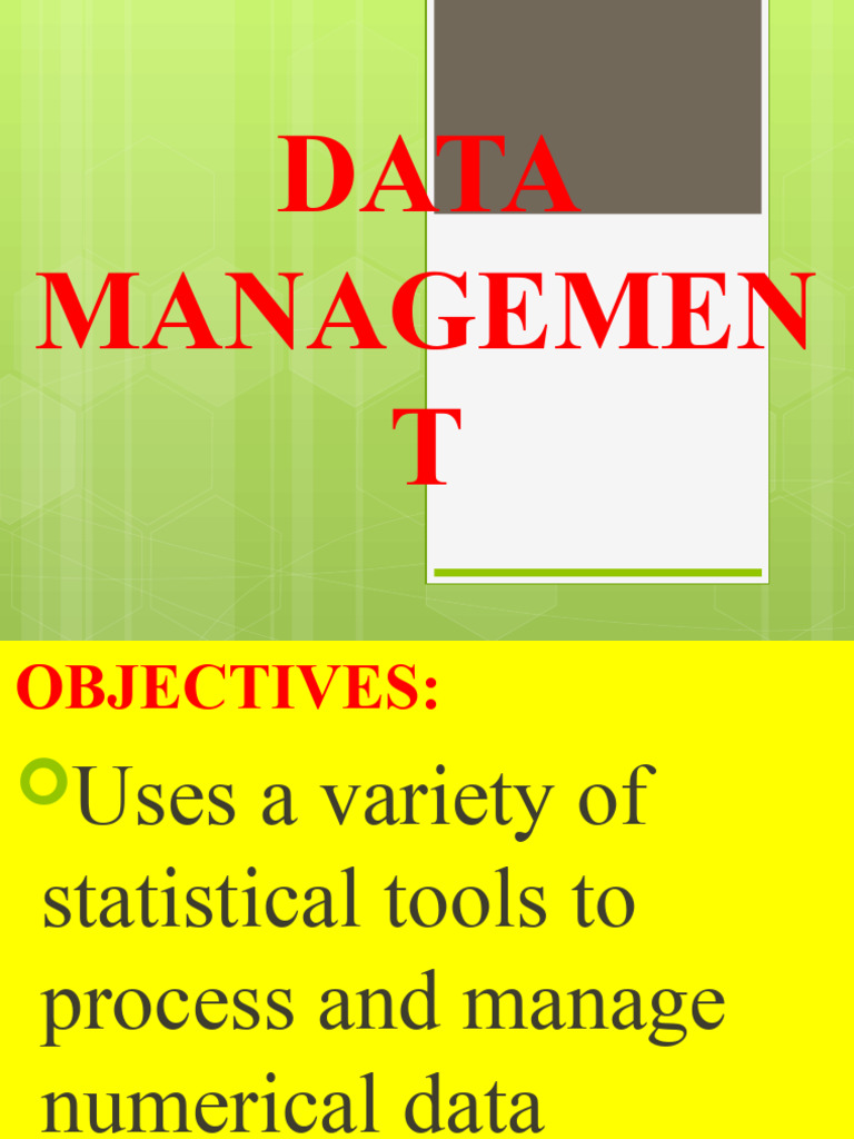 Data Management | PDF | Statistics | Data