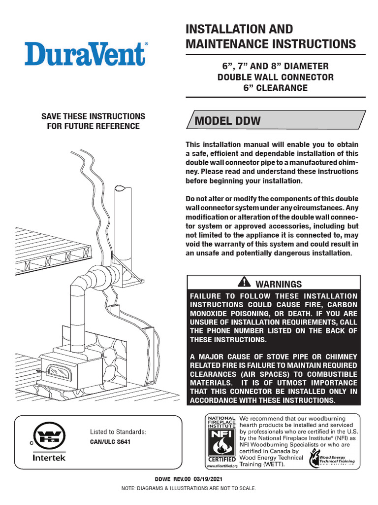Fireplace Install Instructions | PDF | Chimney | Stove