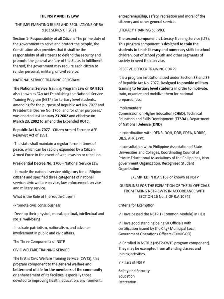 NSTP Rev | PDF