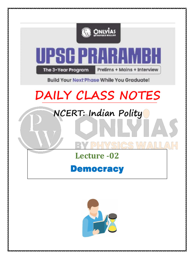 Polity 02 - Daily Class Notes - UPSC Prarambh 2026 | PDF | Democracy ...