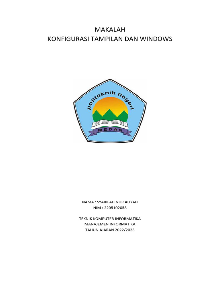 Konfigurasi Tampilan Windows PC | PDF | Komputer