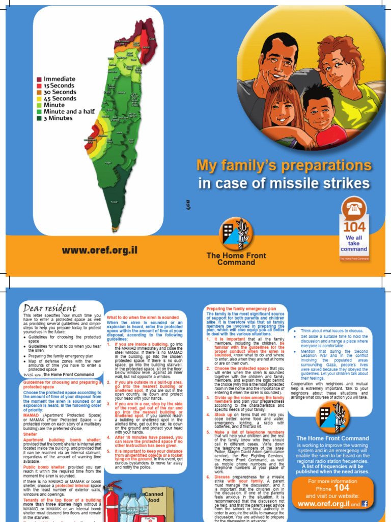 Home Front Command Preparedness Information | PDF