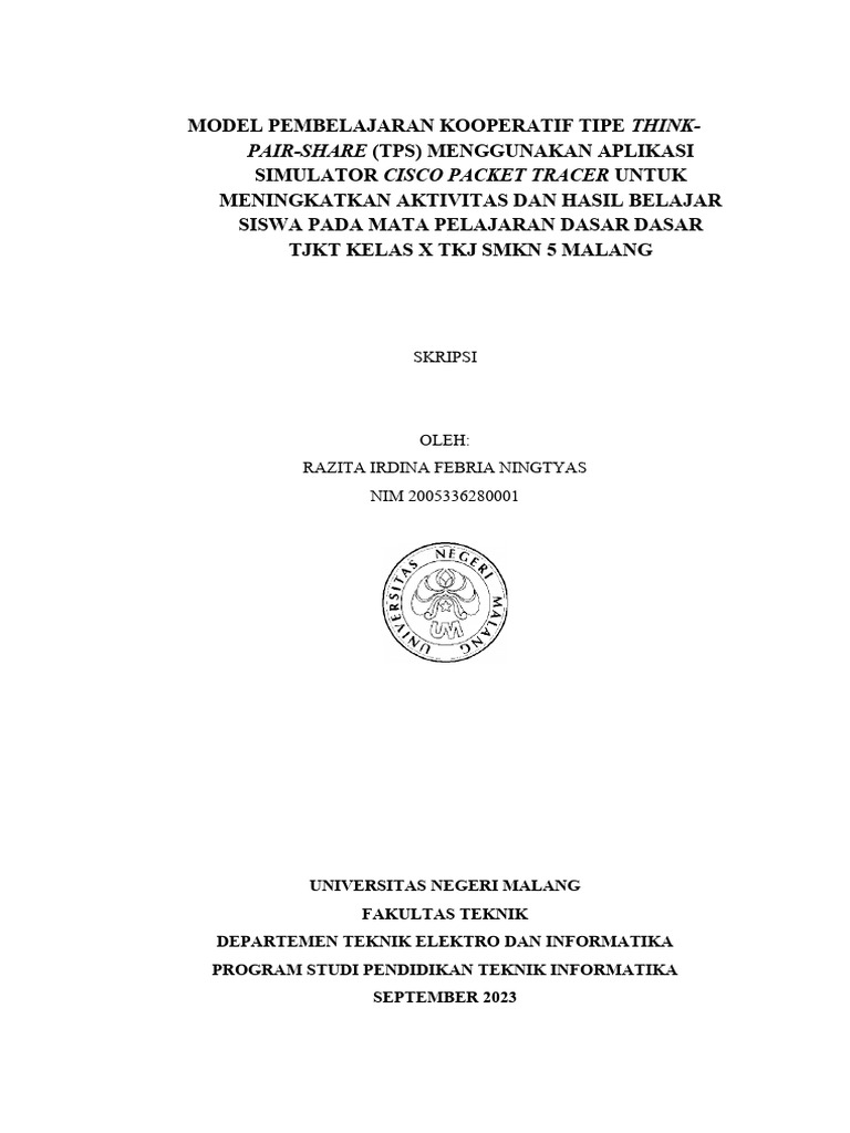 Rerv Proposal - Razita Irdina F.N - 200533628001 | PDF | Seni