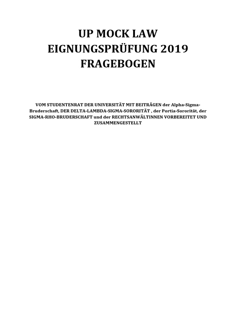 Up Mock Lae Final Exam | PDF