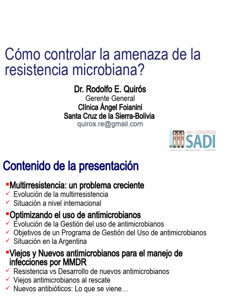 Quiroz-MSD Ceftolozane SADI2017 Corta | PDF | Resistencia ...