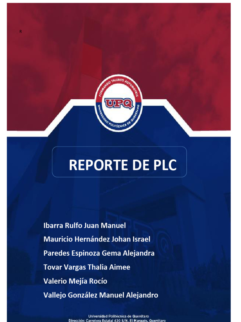 PLC S Reporte Final | PDF | Tanques | Equipo