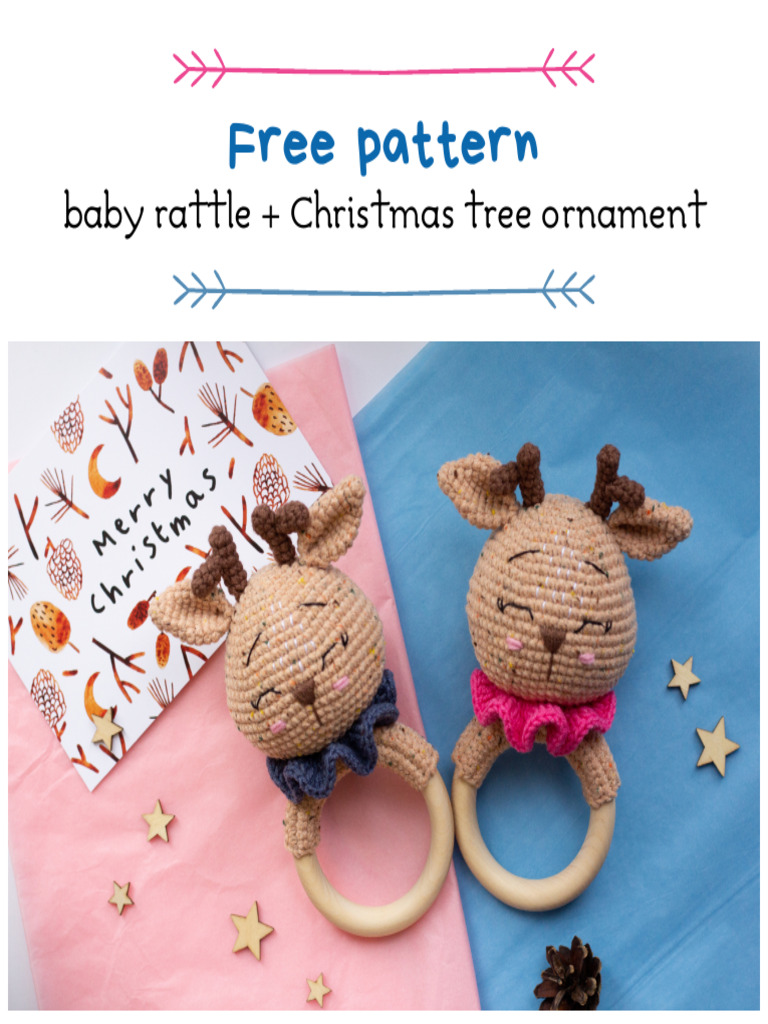 LiveToysbyOlyaSam Deer Rattle Pattern | PDF | Crochet | Embroidery
