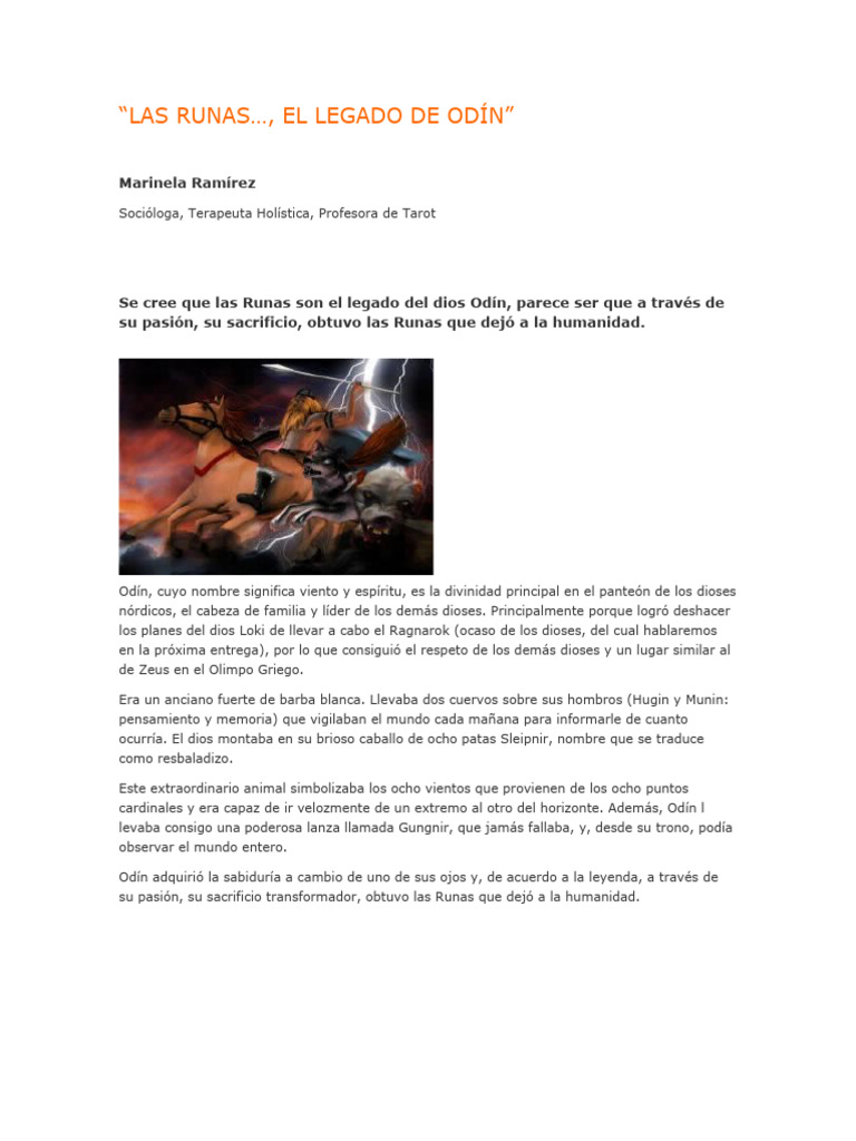 LAS RUNAS,EL LEGADO DE ODÍN | PDF | Runas | Odin