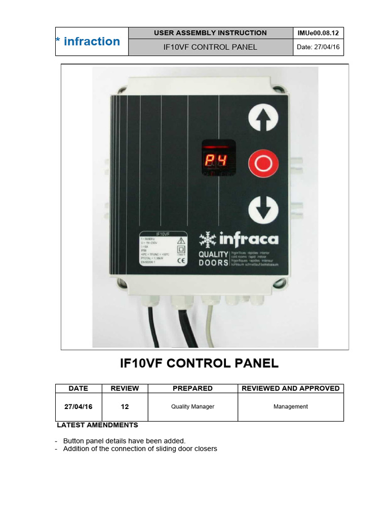 IF10VF PANEL Version 5 | PDF | Power Supply | Menu (Computing)