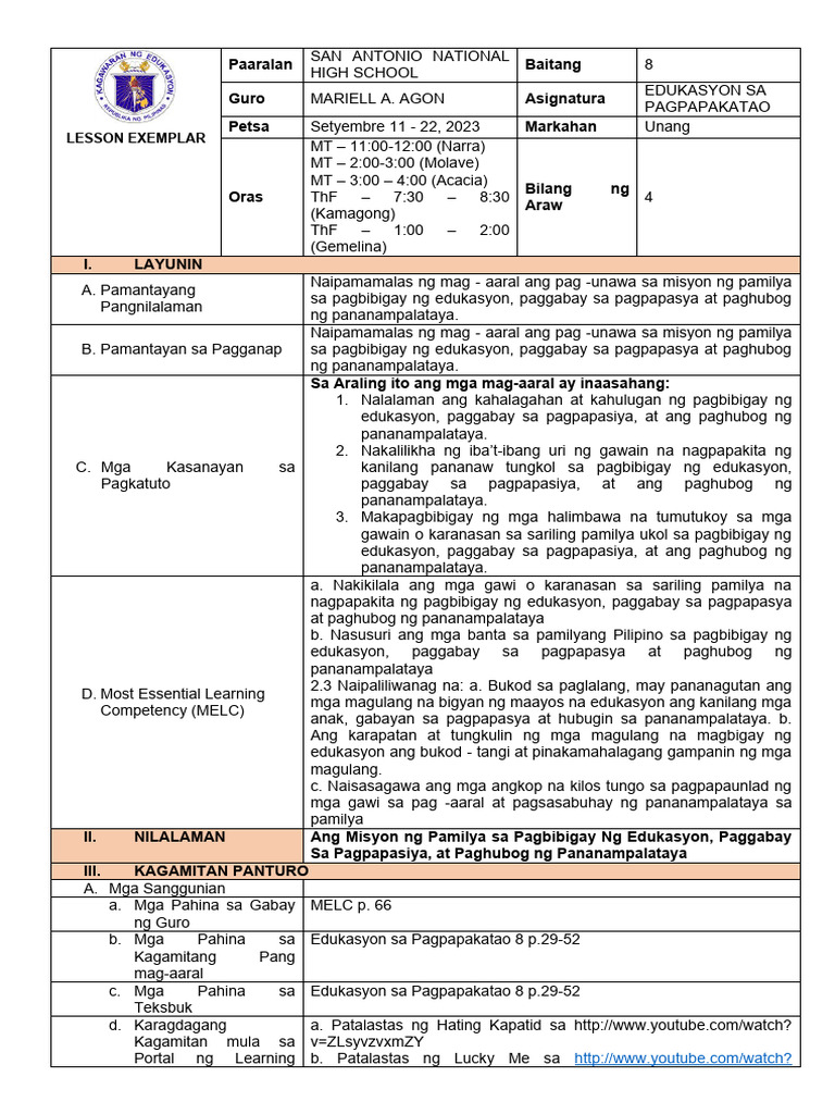 Lesson Exemplar | PDF