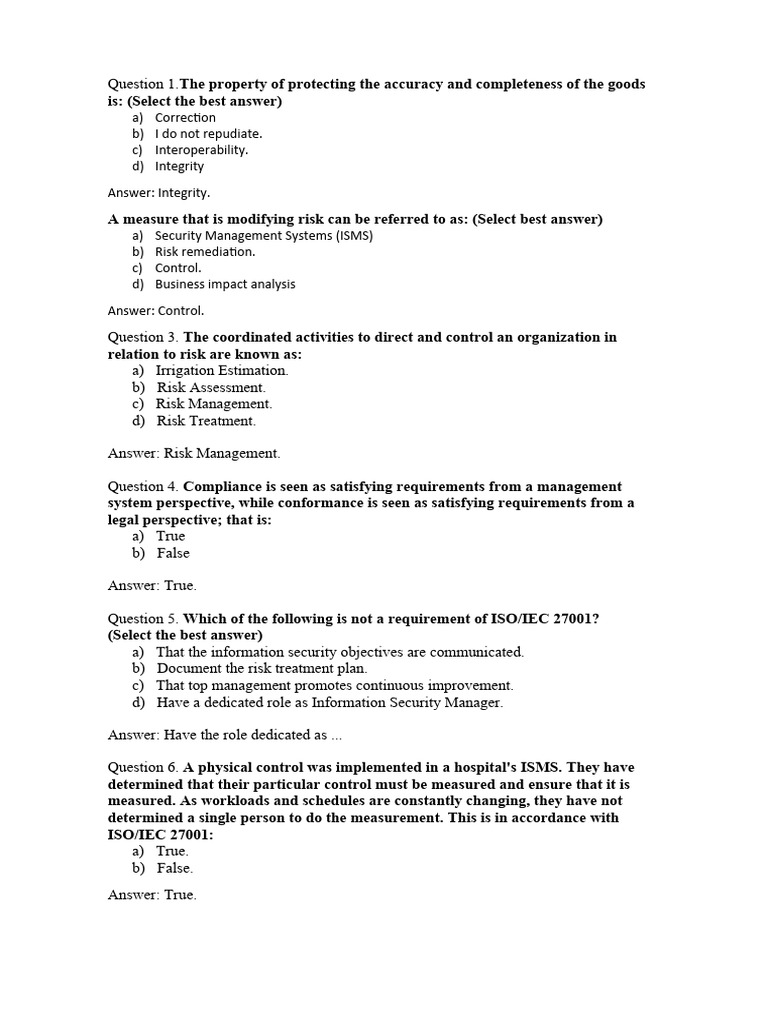 Simulator_CertiProf ISO 27001 Foundation | PDF