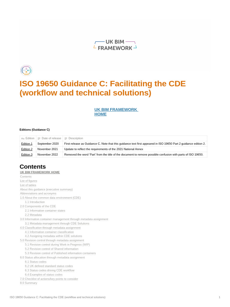 Iso 19650 Guidance C Facilitating The Cde Workflow And Technical