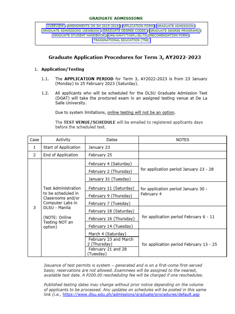 DGAT Exam Application Guidelines | PDF | Doctor Of Philosophy | Test Of ...