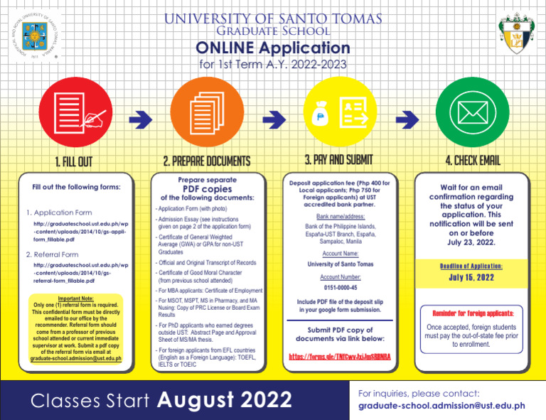 Ust Admission-1st-Term-2022-2023 | PDF