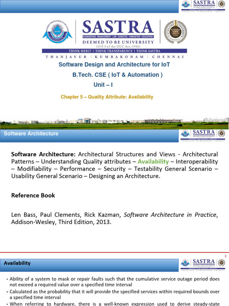 SDA Unit 1 - Chapter Availability | PDF | Pointer (Computer Programming) | Systems Engineering