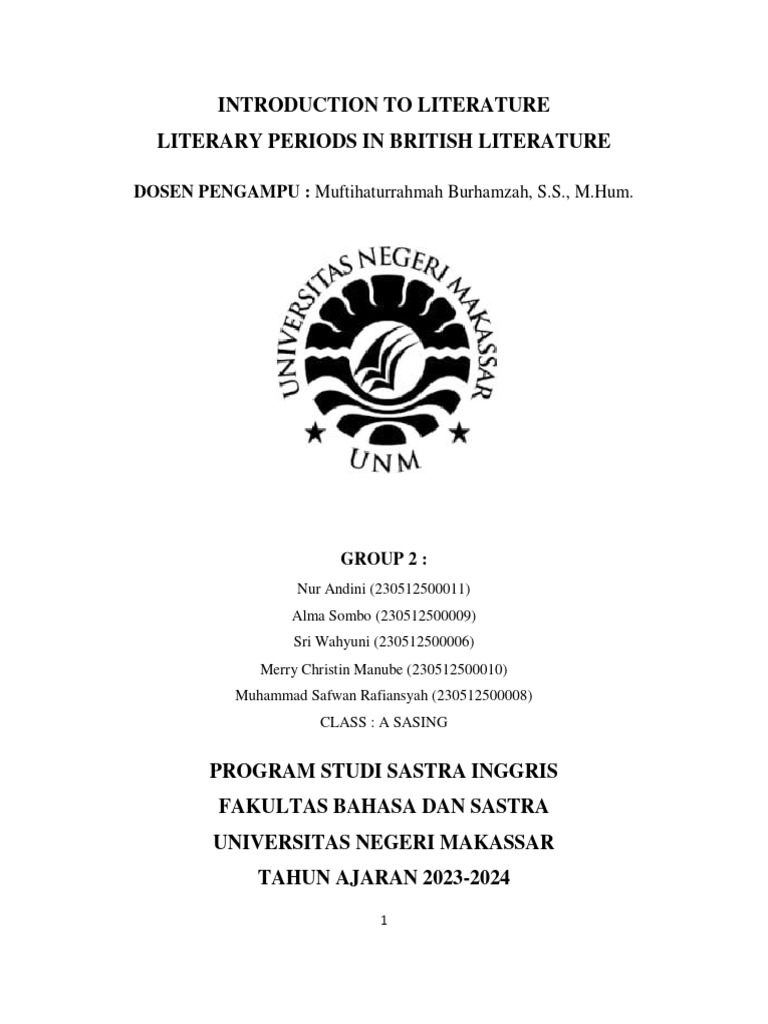 Makalah Group 2 - Class A (1) | PDF | English Literature | Romanticism