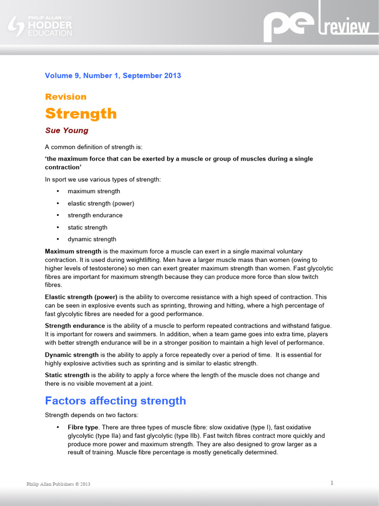 PERev9 1 Strength-Revision | PDF