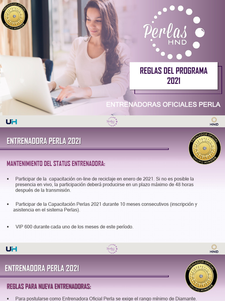 Reglas Programa Perlas para Entrenadoras 2021 HND Colombia Marzo 20211v | PDF