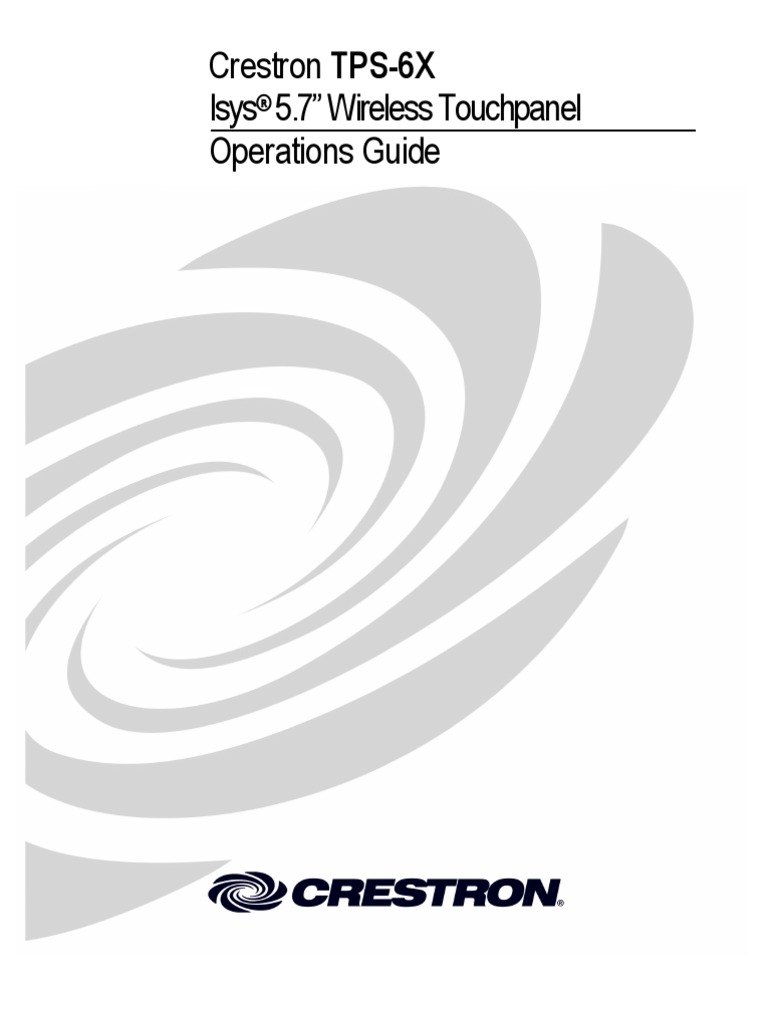 Crestron TPS-6X Operations Guide | PDF | Ip Address | Menu (Computing)
