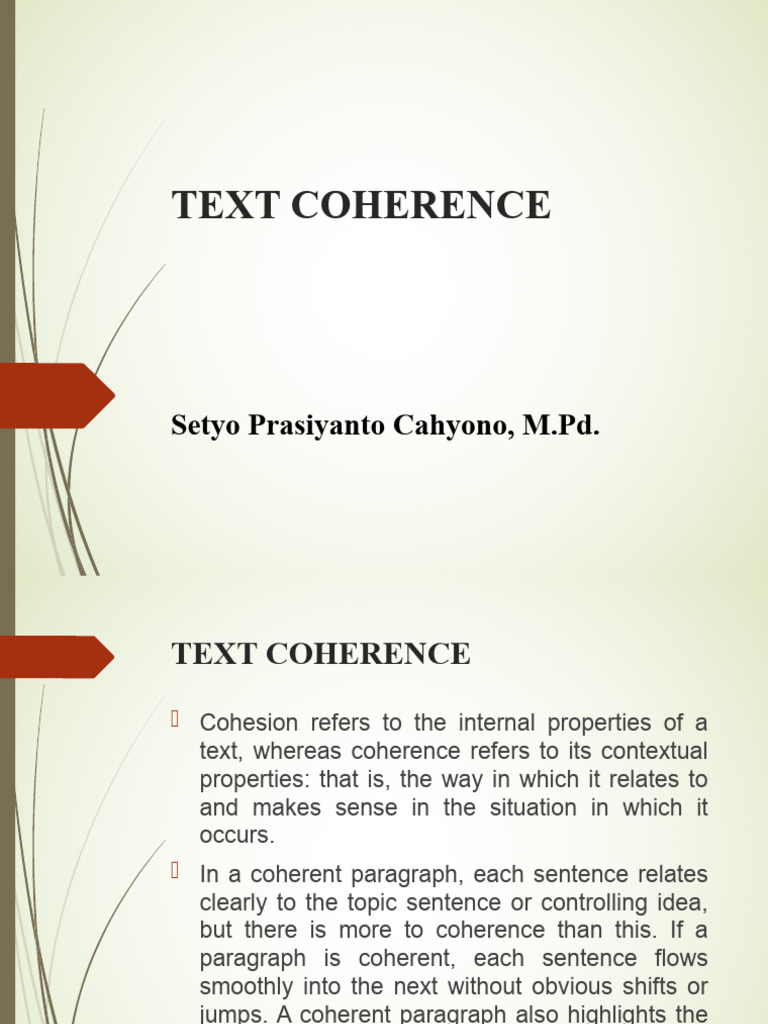Text Coherence Pdf