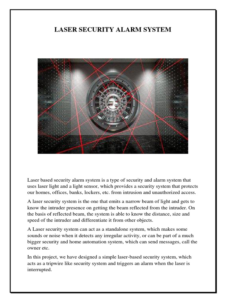 Laser Security Alarm System Report (5 Pages) | PDF
