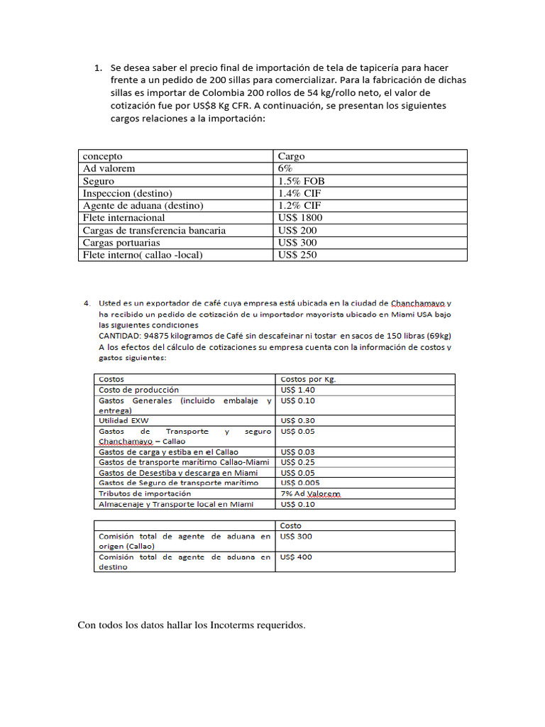 Practica 2 Incoterms 2023 | PDF
