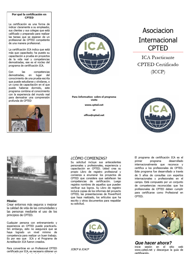 Short-Form CPTED Certification Brochure Spanish | PDF | Career & Growth ...