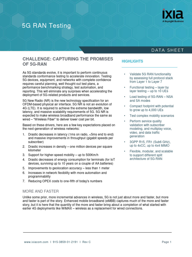 5G RAN Testing | PDF | 4 G | Wireless