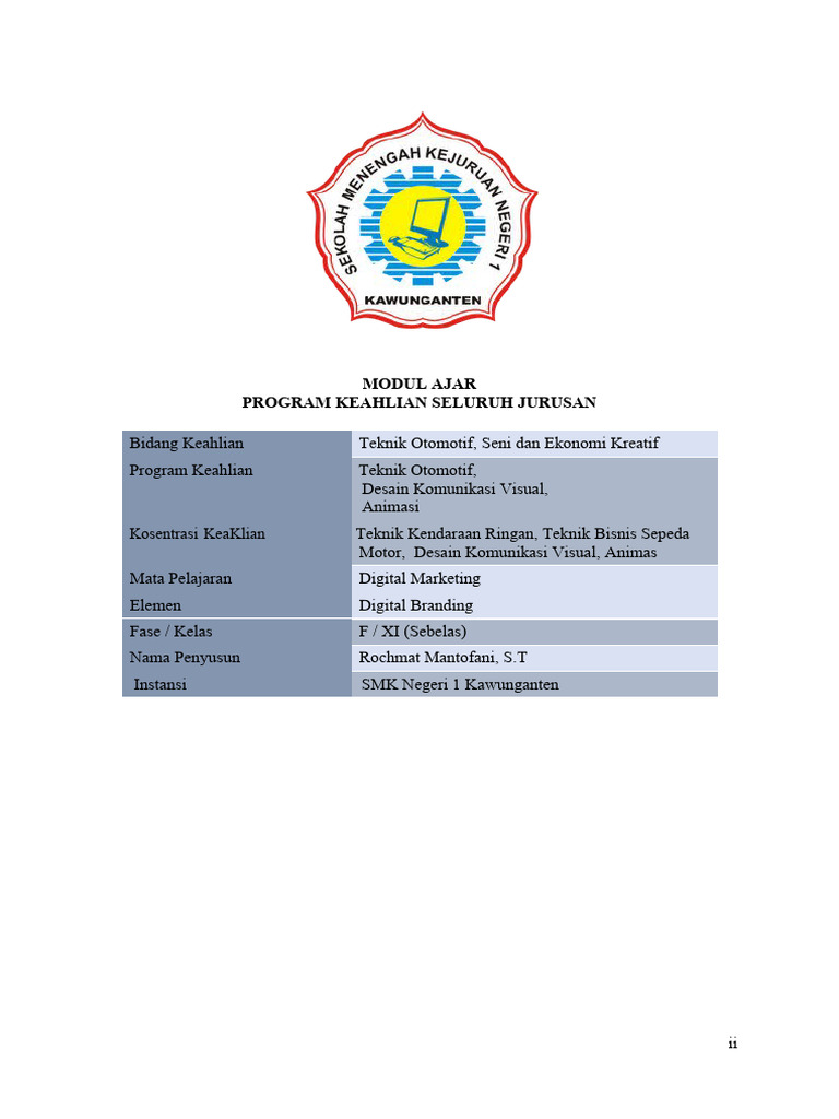 Modul Ajar Digital Marketing | PDF