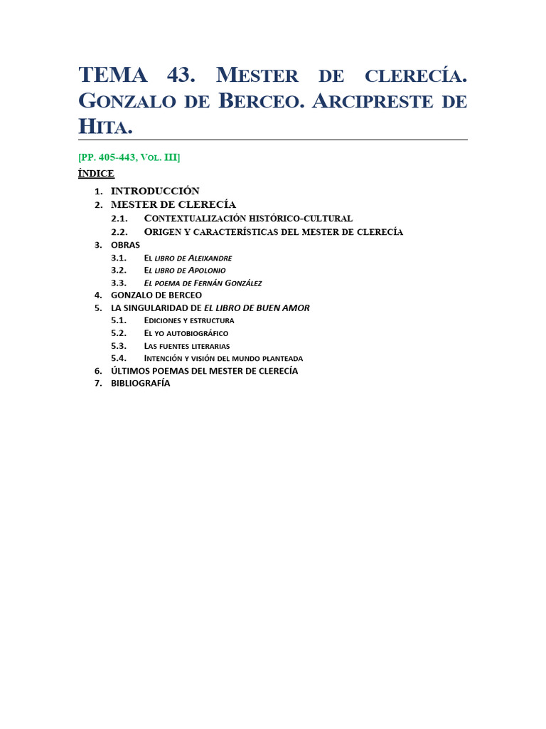 Tema 43. Borrador | PDF