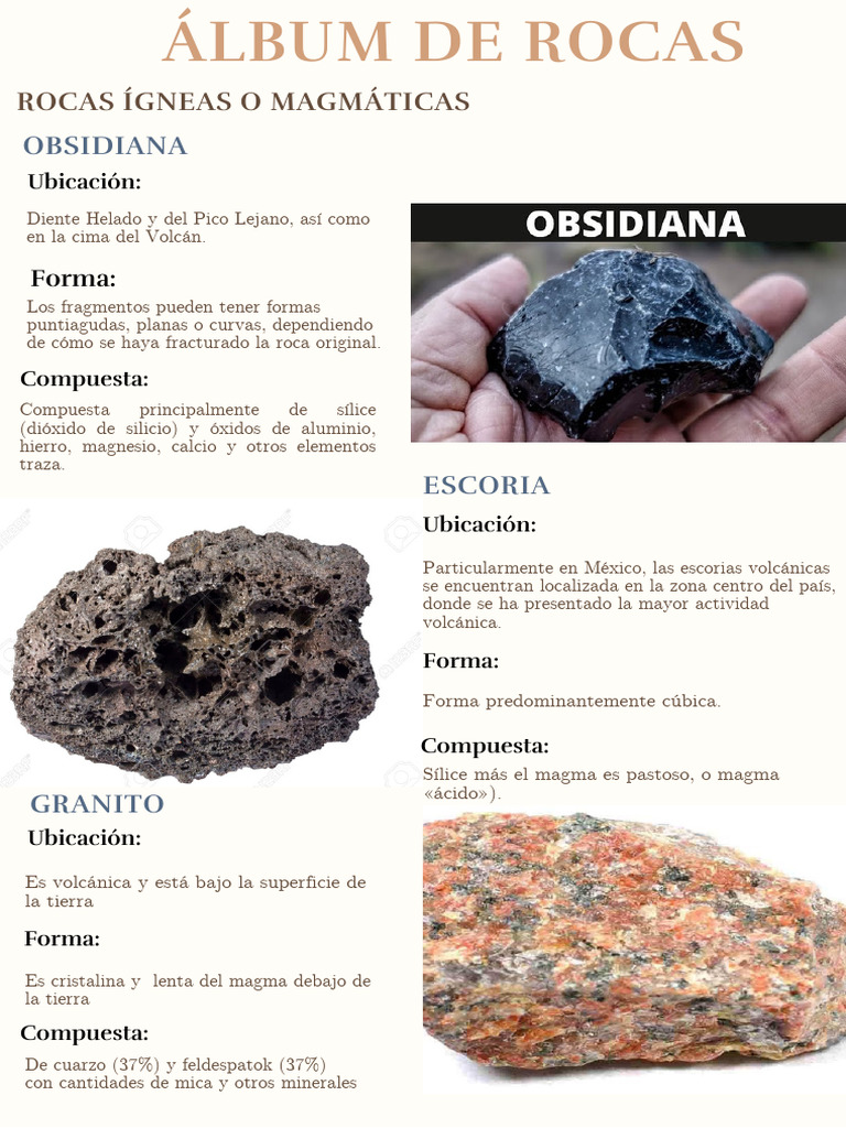 Álbum de Rocas | PDF | Minerales | Roca (geología)