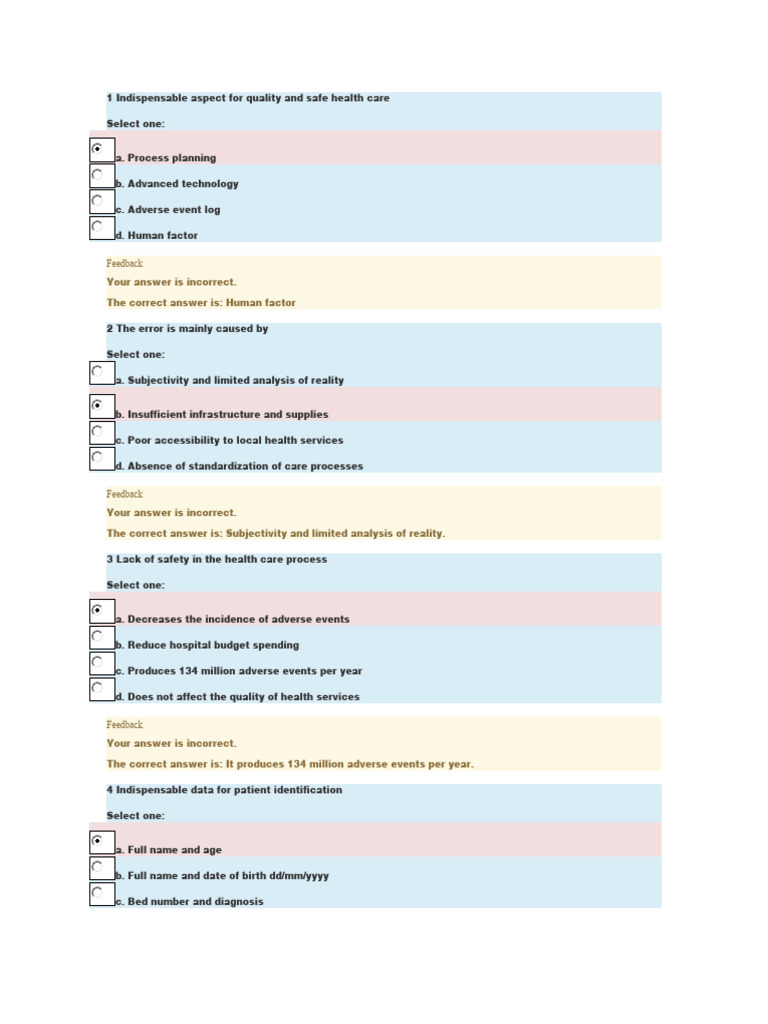 Essential Actions For Patient Safety | PDF