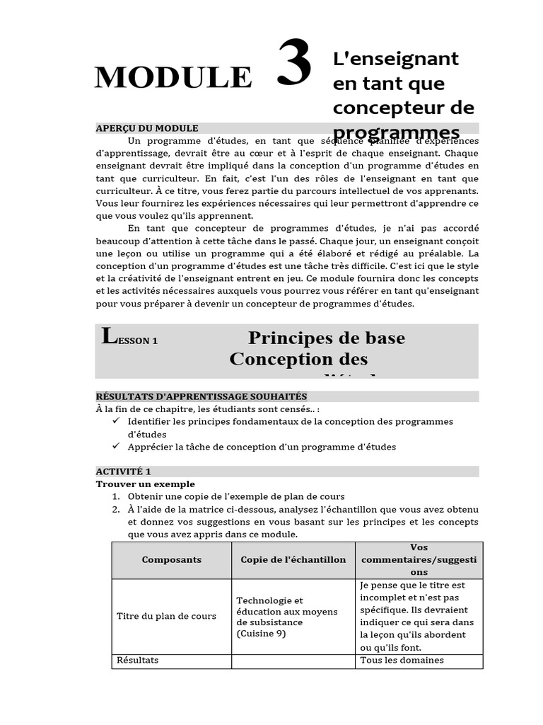 Revellame M3L1 | PDF | Apprentissage