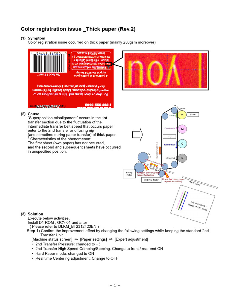 Color Registration Issue - Thick Paper Rev.2 | PDF