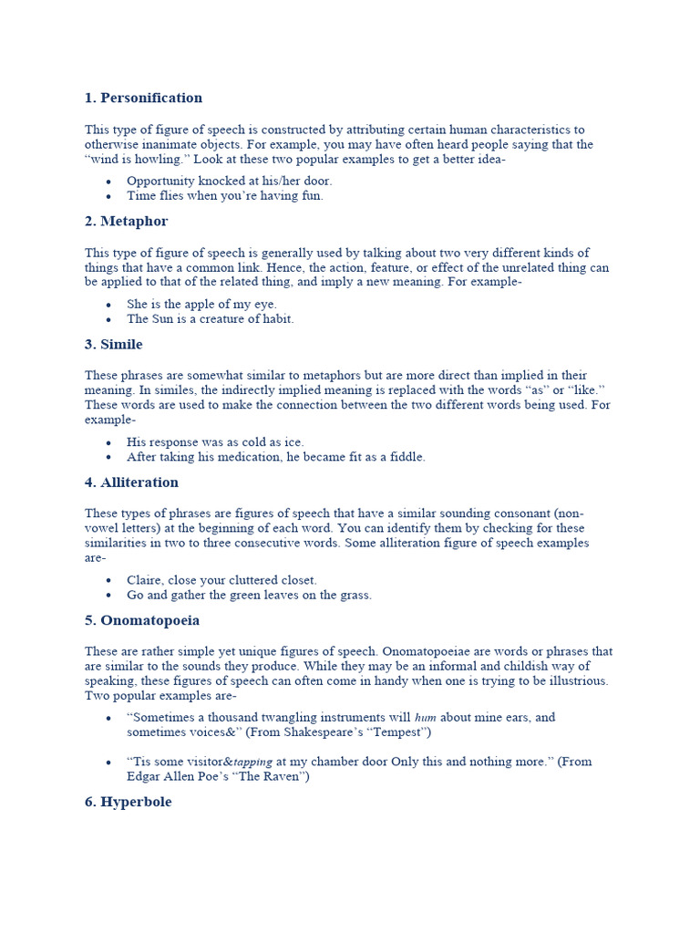Figures of Speech | Download Free PDF | Irony | Linguistics