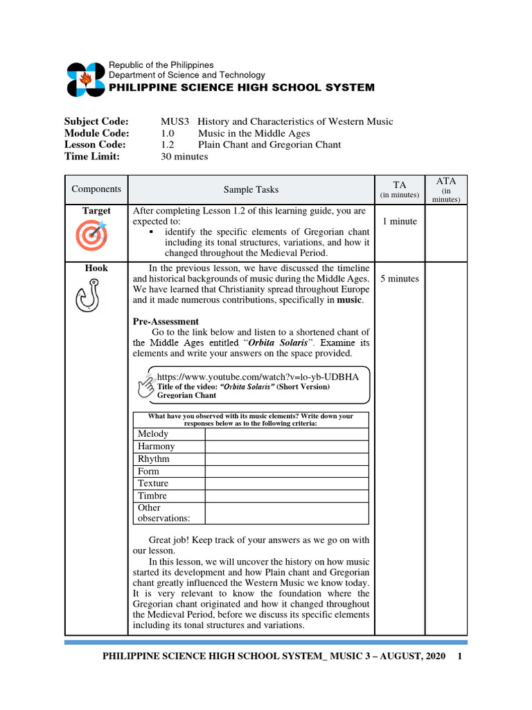 3018 - 20230904190916 - LESSON 1.2 - Plain Chant and Gregorian Chant ...