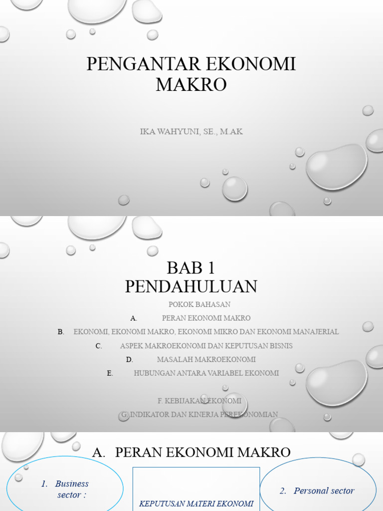 Bab 1 Ruang Lingkup Ekonomi Makro | PDF