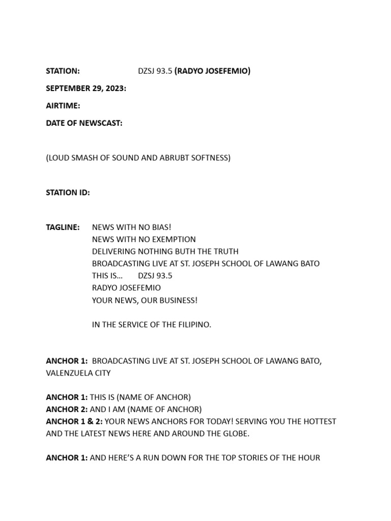 Radioborad Script1 | PDF