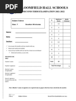 Year 7 Revision Sheet and Model Answer | PDF | Chemical Compounds ...