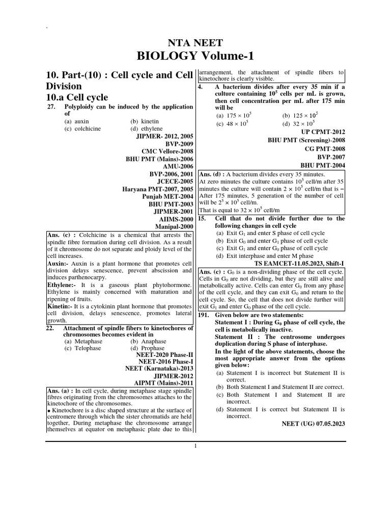 Cell Cycle & Cell Division | PDF
