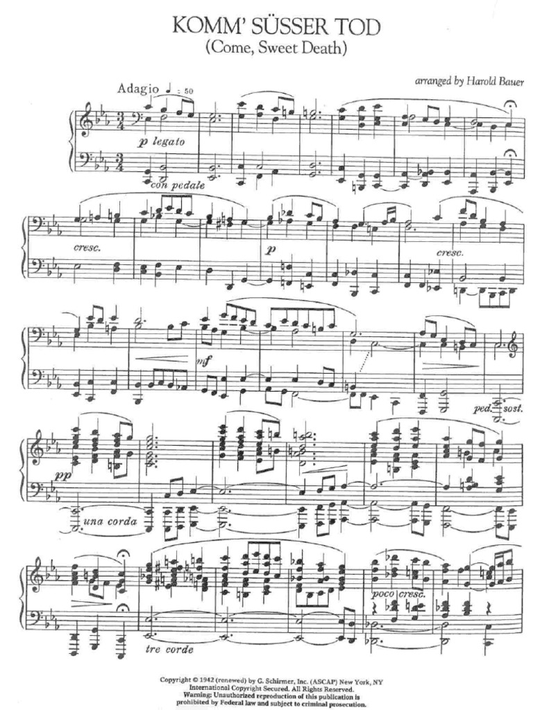 Bach-Bauer - Komm Susser Tod | PDF