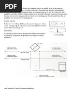 One Point Perspective Cube Guide | PDF | Perspective (Graphical) | Space