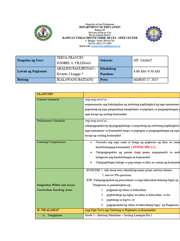 Mga Tao Sa Kumunidad | PDF