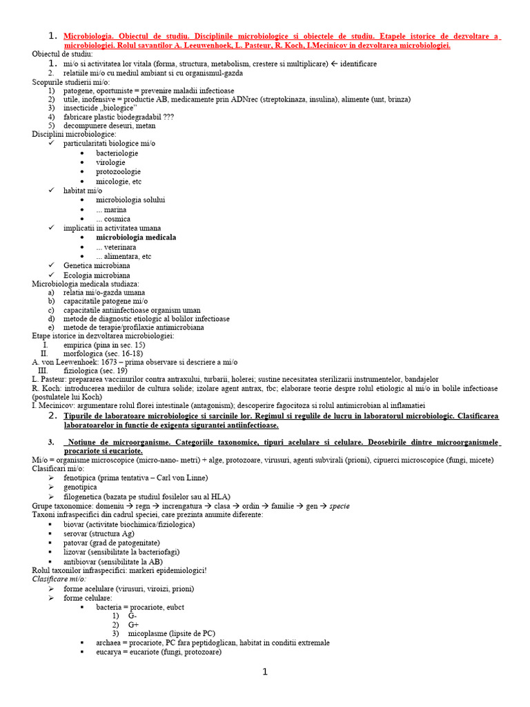 Microbiologie Examen Usmf | PDF