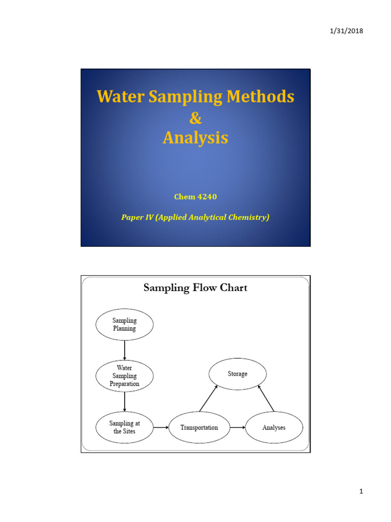 Notes-Water Sampling and Analysis Methods | PDF | Sampling (Statistics ...