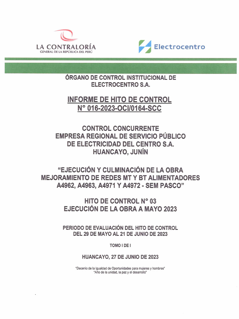 Control Concurrente Electrocentro | PDF