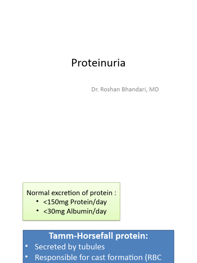 Understanding Proteinuria: Types and Diagnosis | PDF | Urine | Medical ...